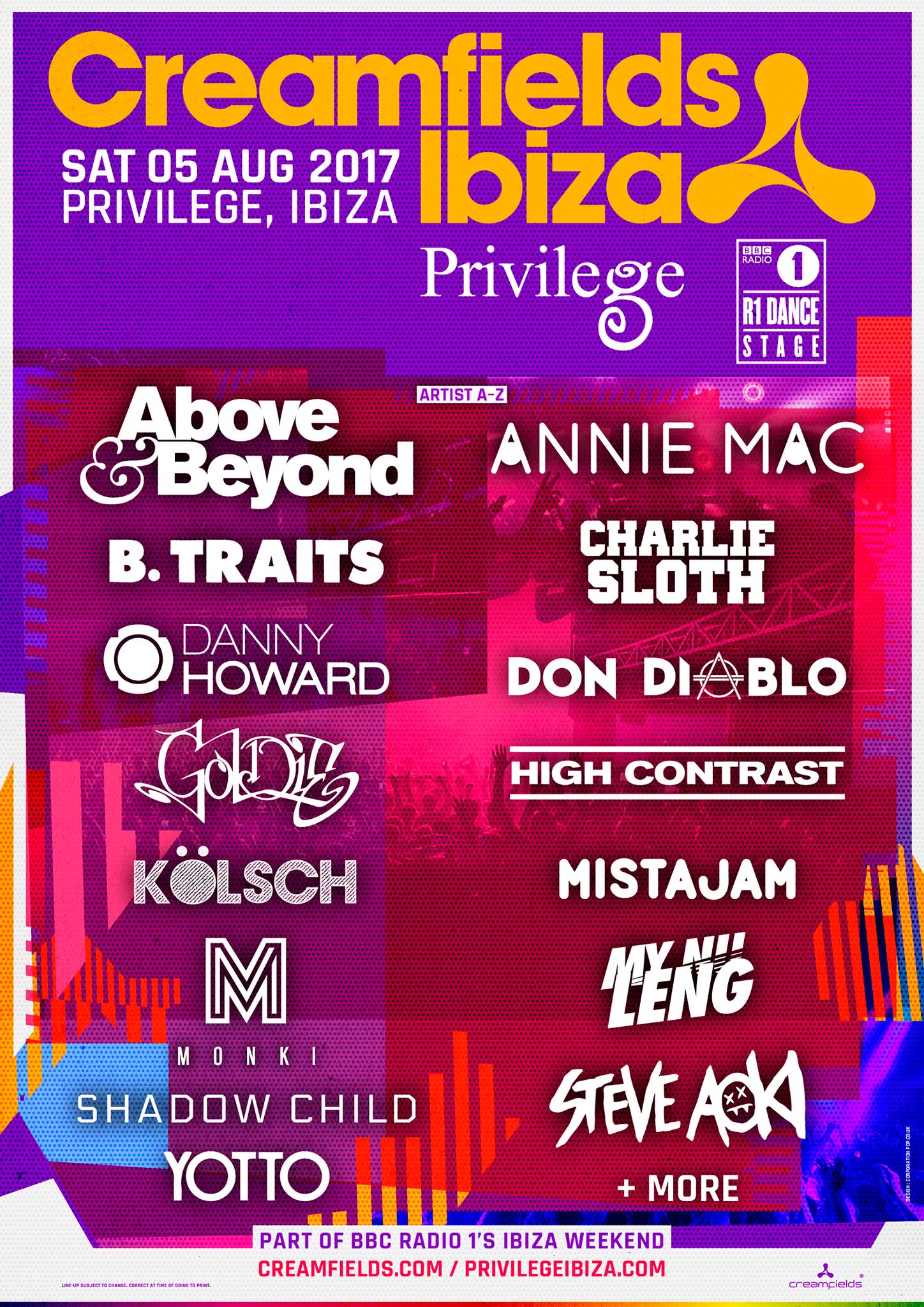 Creamfields Ibiza 2017 at Privilege reveals the line up! | Ibiza by night