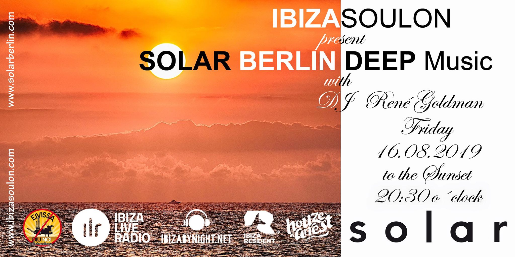 August 16th: René Goldman & Ibiza Soulon are back at Solar Berlin ...