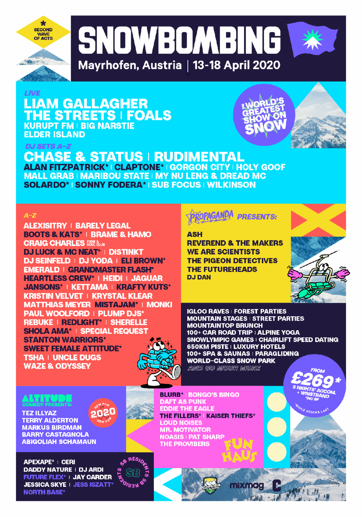 SNOWBOMBING 2020 announces second wave of artists! | Ibiza by night