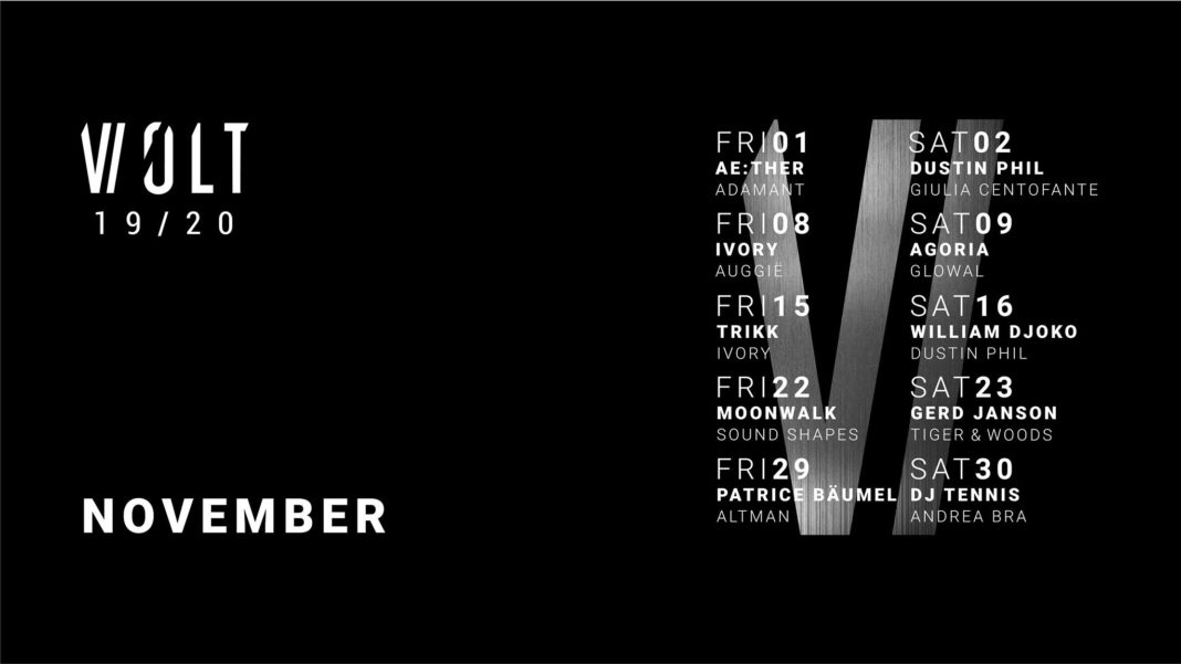 Volt Milano, the program of November 2019: Agoria, Trikk, Gerd Janson ...