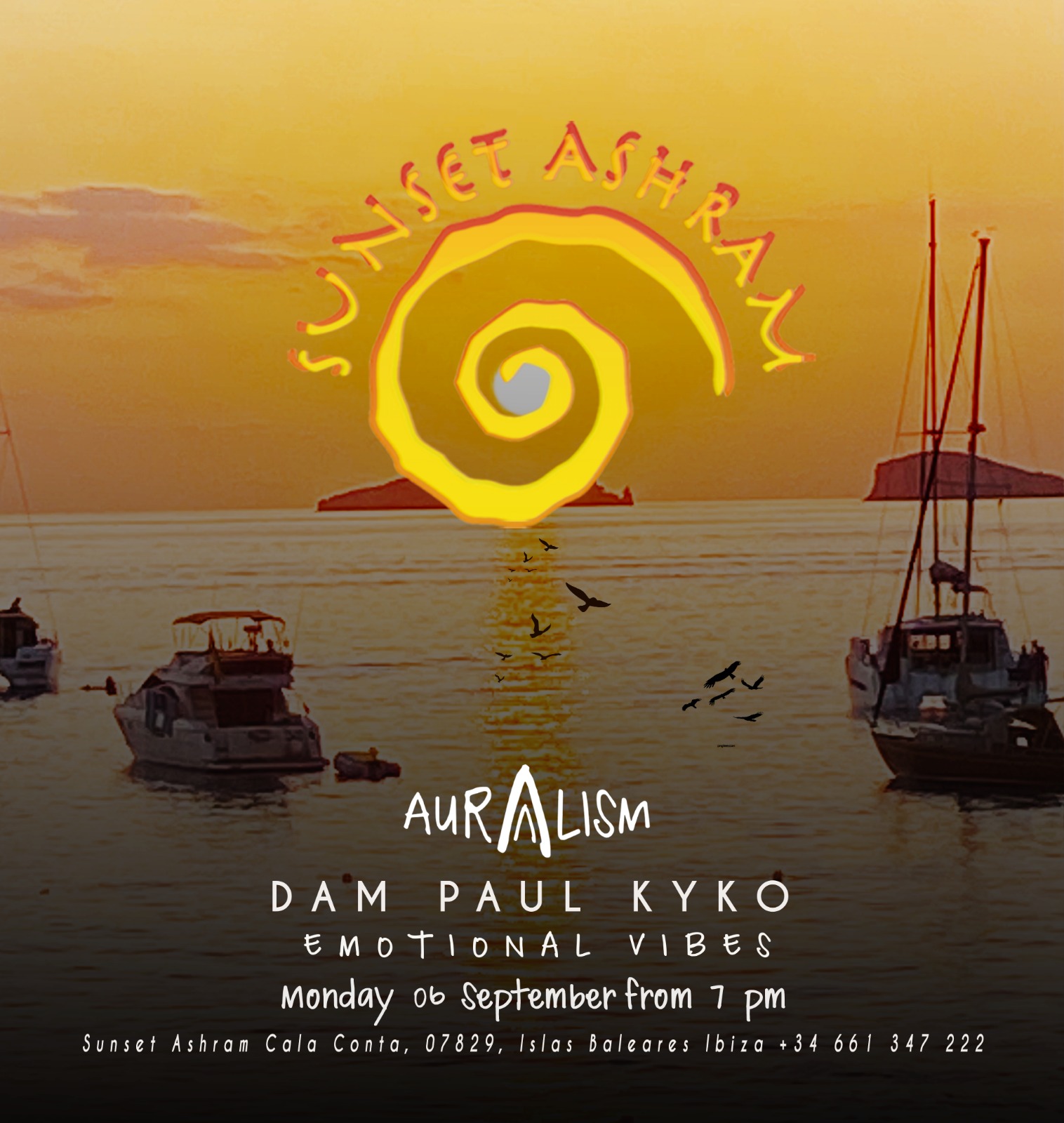 Sunset Ashram hosts Auralism, with Dam Paul & Kyko! | Ibiza by night