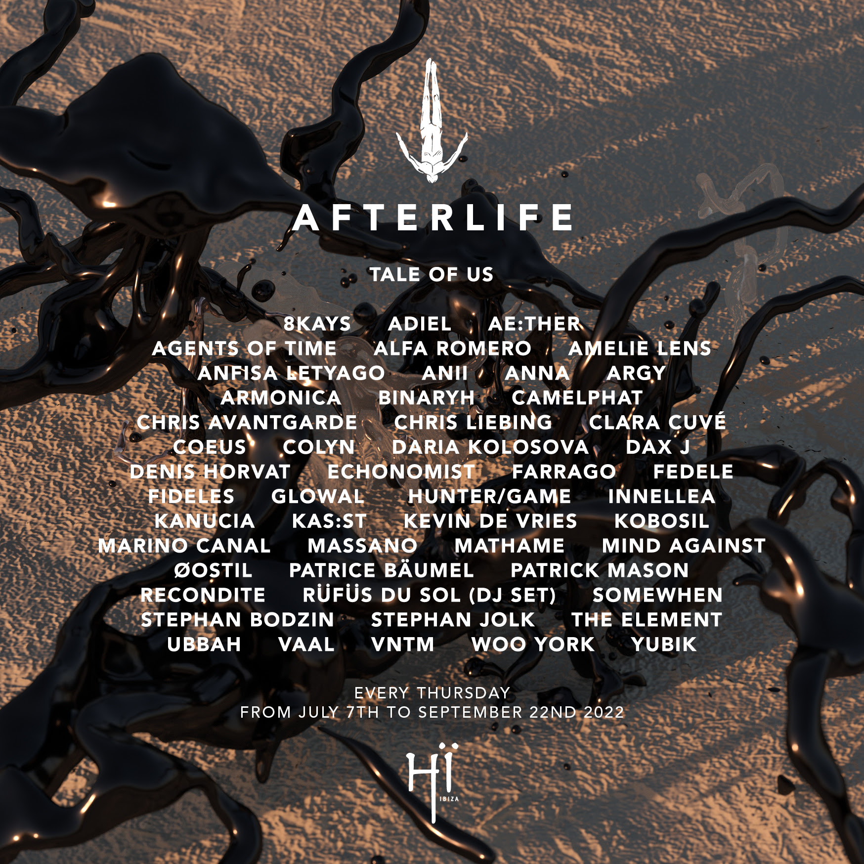 Afterlife at HÏ Ibiza announces full 2022 line up! | Ibiza by night