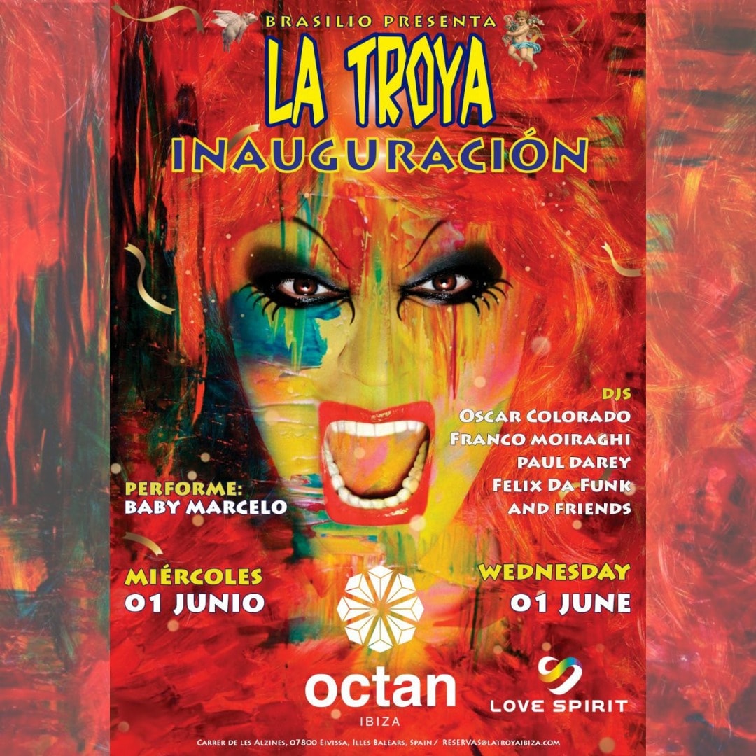 La Troya announces the opening party 2022 at Octan Ibiza, with Oscar ...