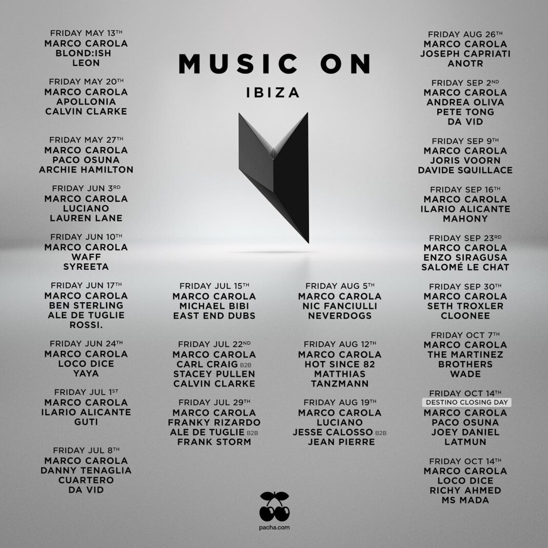 Music On at Pacha Ibiza, the season line up! | Ibiza by night
