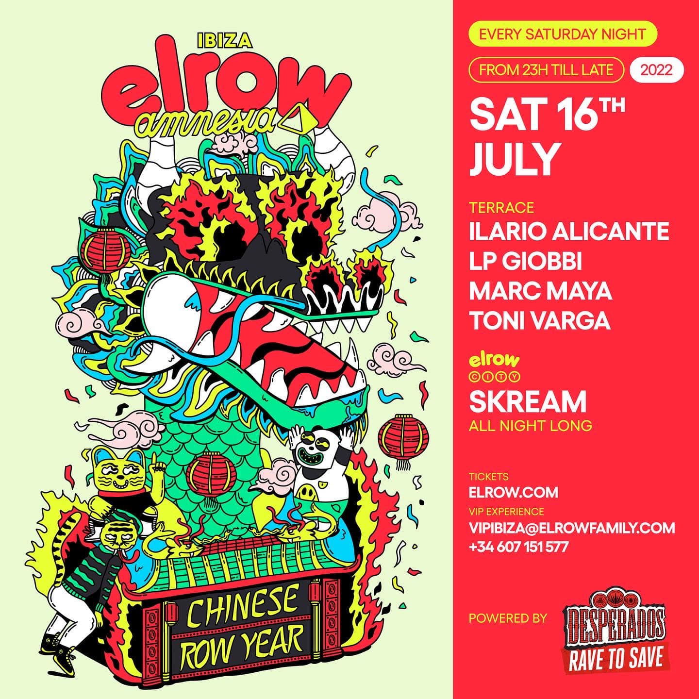 Elrow at Amnesia Ibiza hosts Ilario Alicante, Skream, Lp Giobbi & more ...