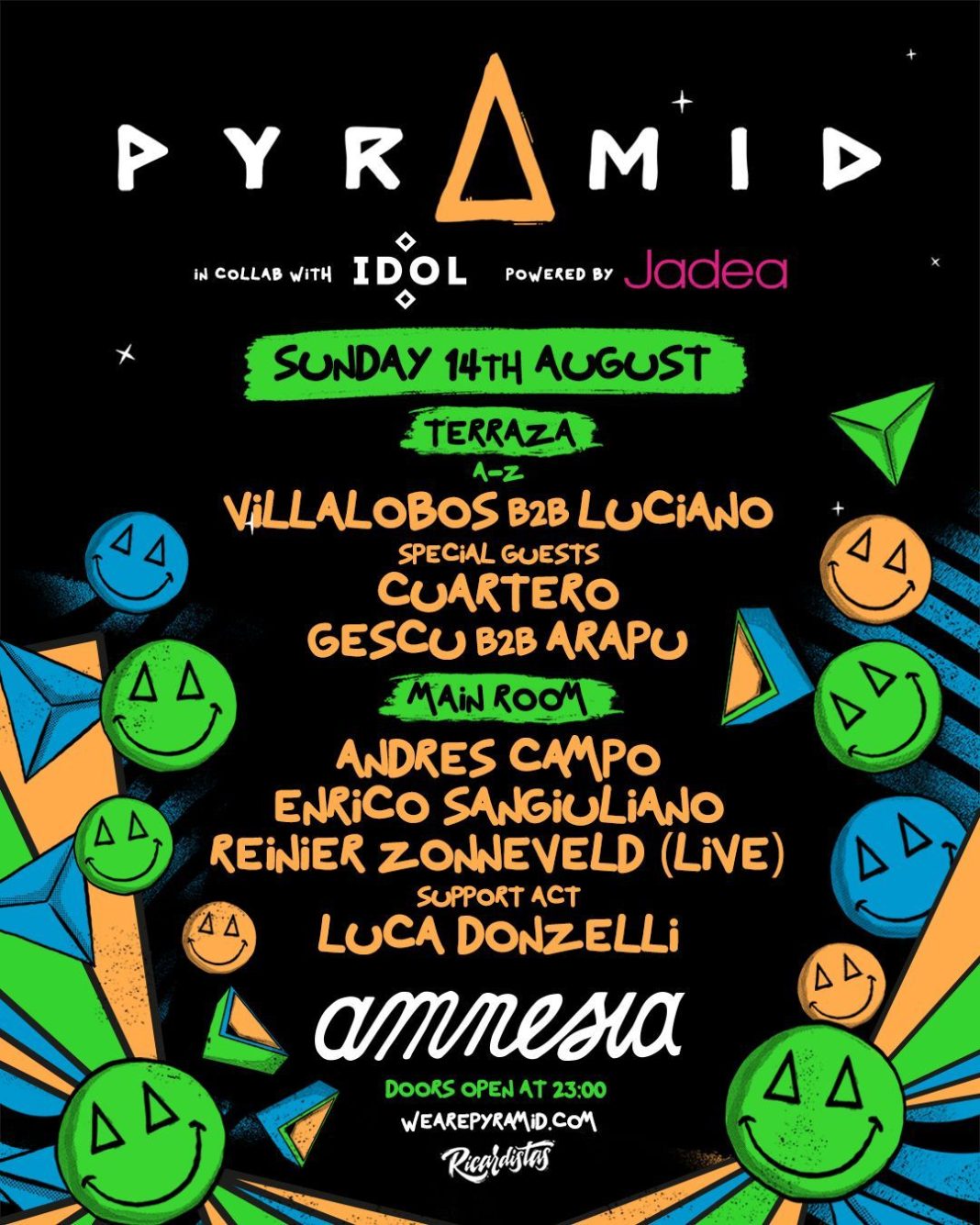 Pyramid at Amnesia Ibiza presents Luciano b2b Ricardo Villalobos ...