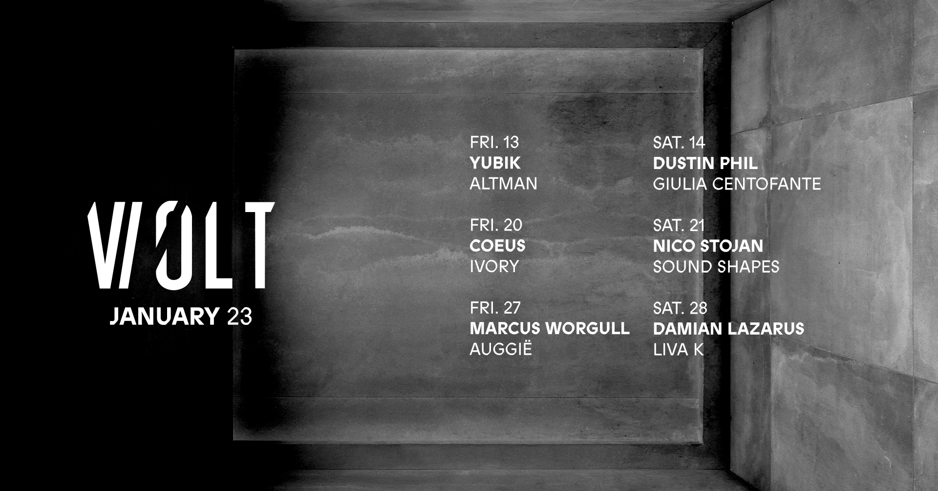 Volt Club Milan, the January 2023 program! | Ibiza by night