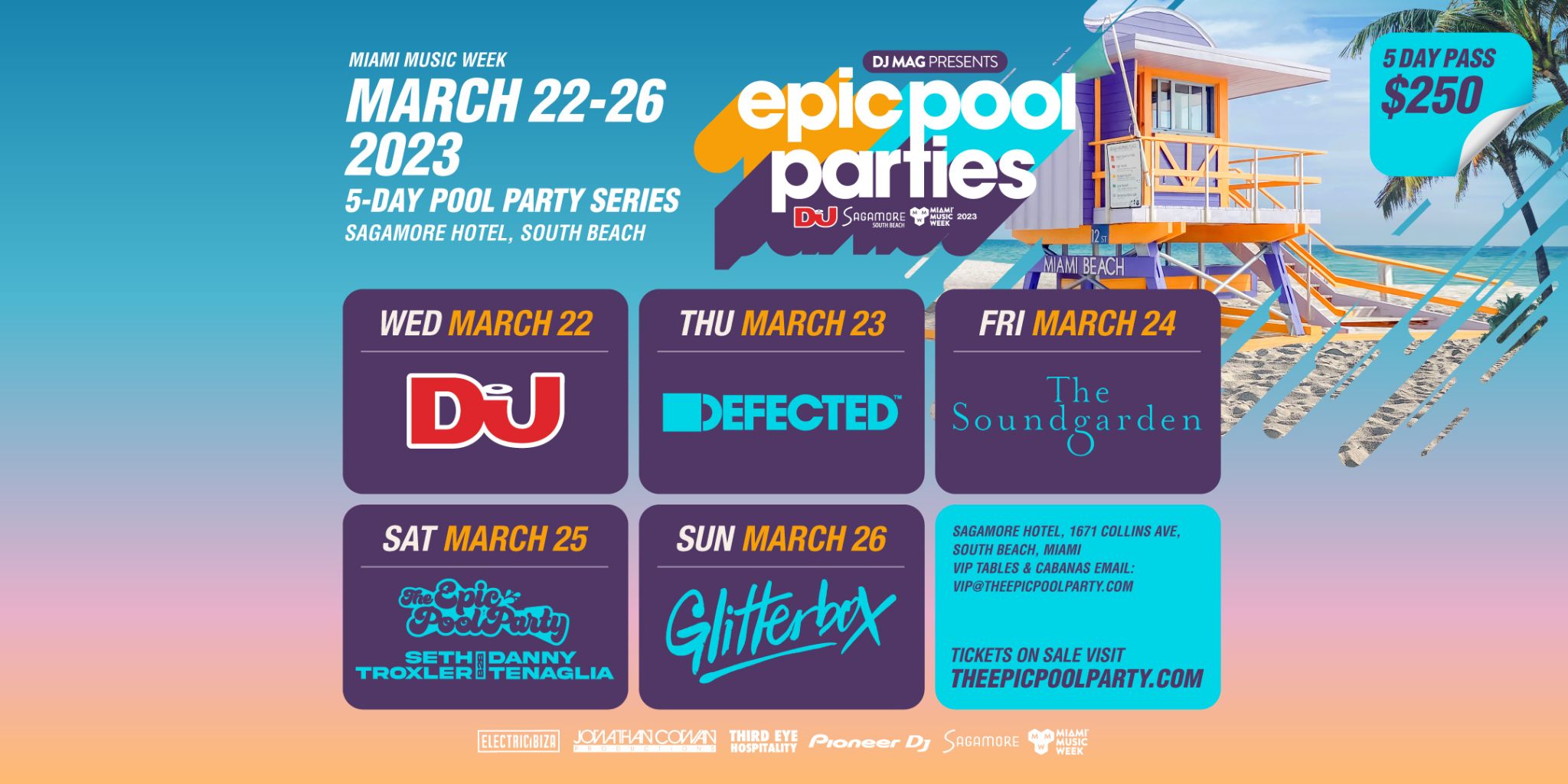 Epic Pool Parties announce line ups for Miami Music Week 2023 with ...