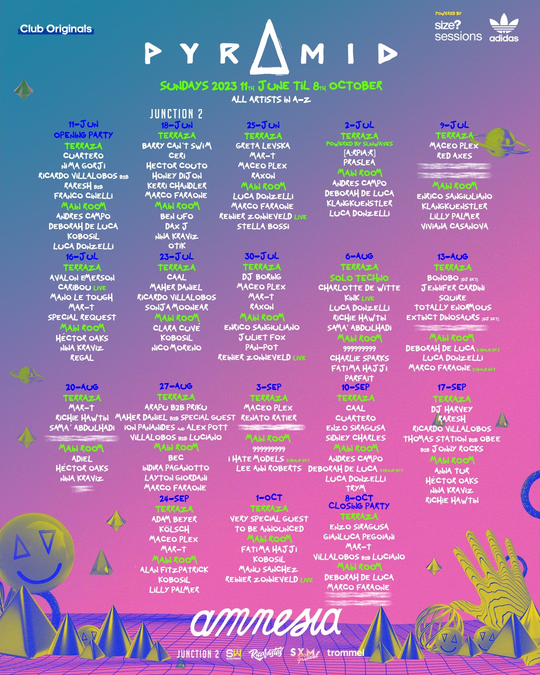 Pyramid ad Amnesia Ibiza reveals season 2023 line up: Villalobos ...