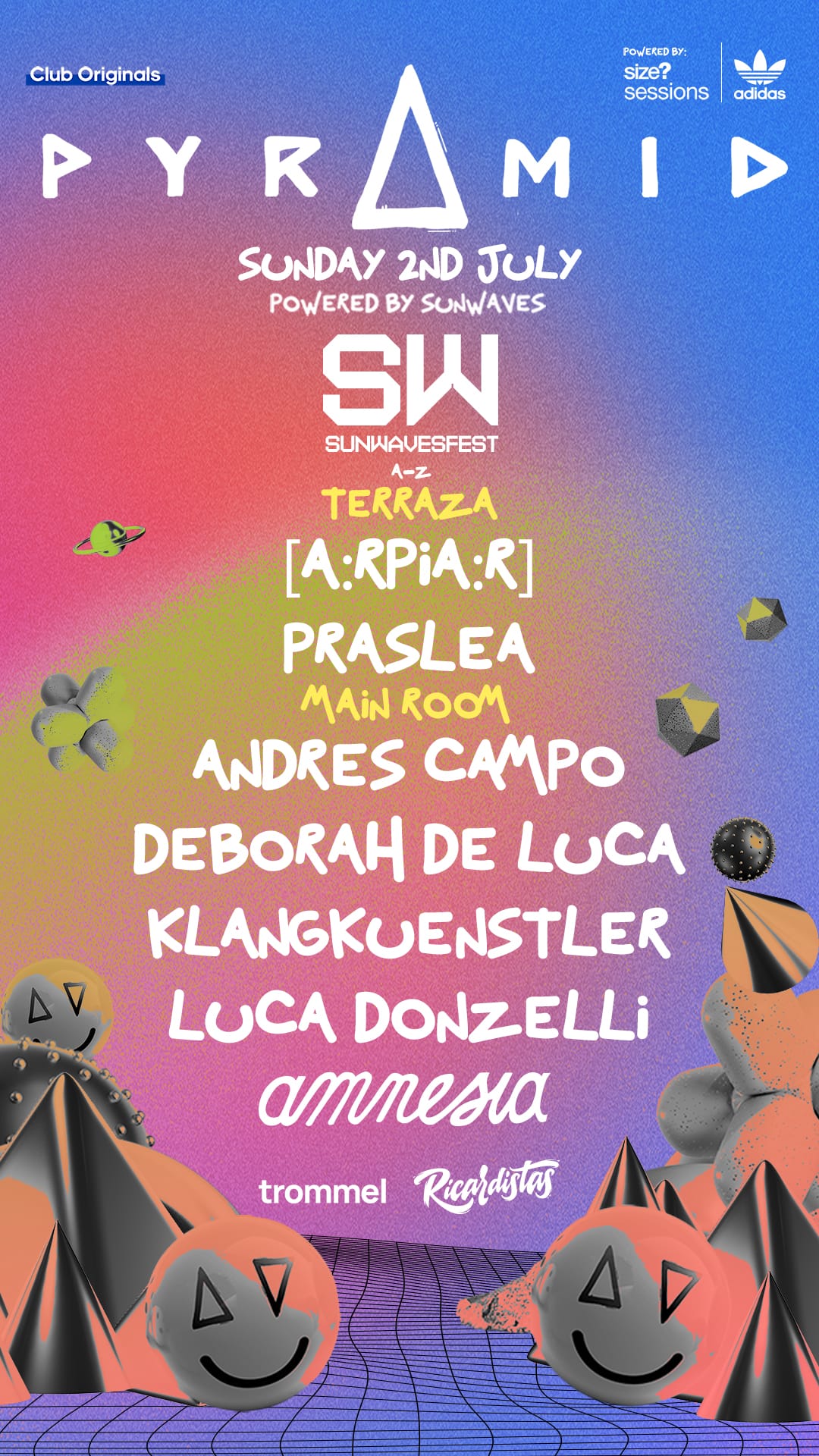 Pyramid at Amnesia Ibiza hosts A:RPIA:R, Praslea, Deborah De Luca, Luca ...