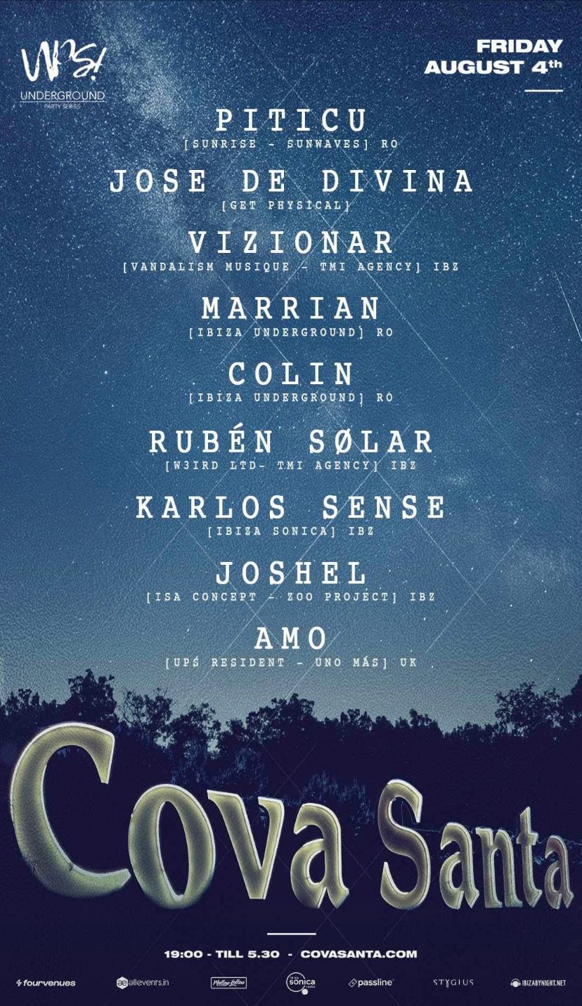 Cova Santa Ibiza hosts “UPS Underground Party Series” with Piticu, Jose ...