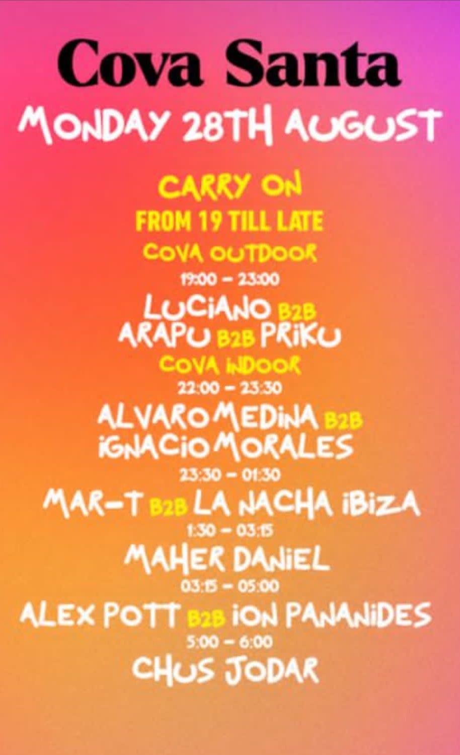 Pyramid at Cova Santa Ibiza: the carry one, with Luciano, Arapu, Priku ...