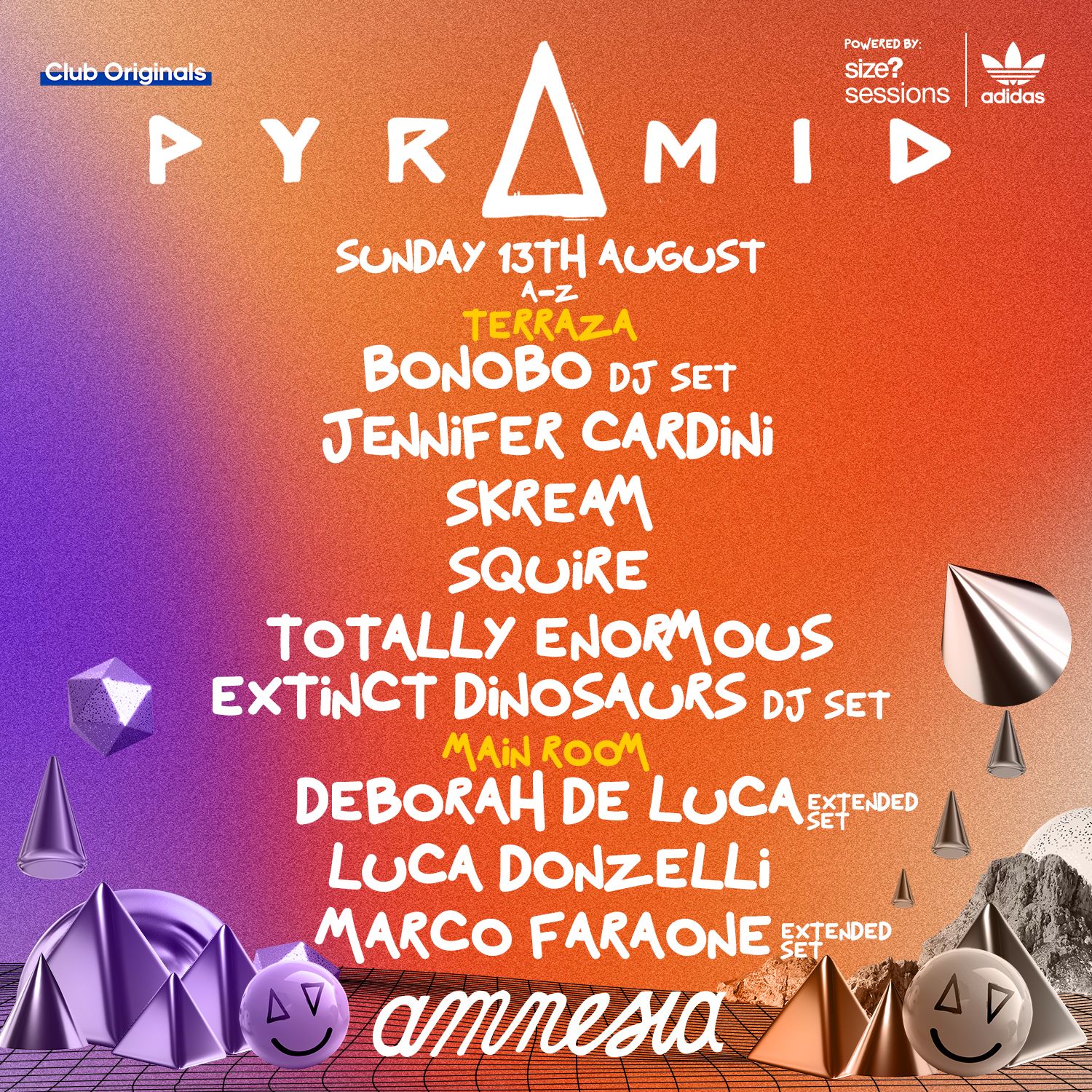 Pyramid at Amnesia Ibiza presents Deborah De Luca, Bonobo Dj set, Marco ...