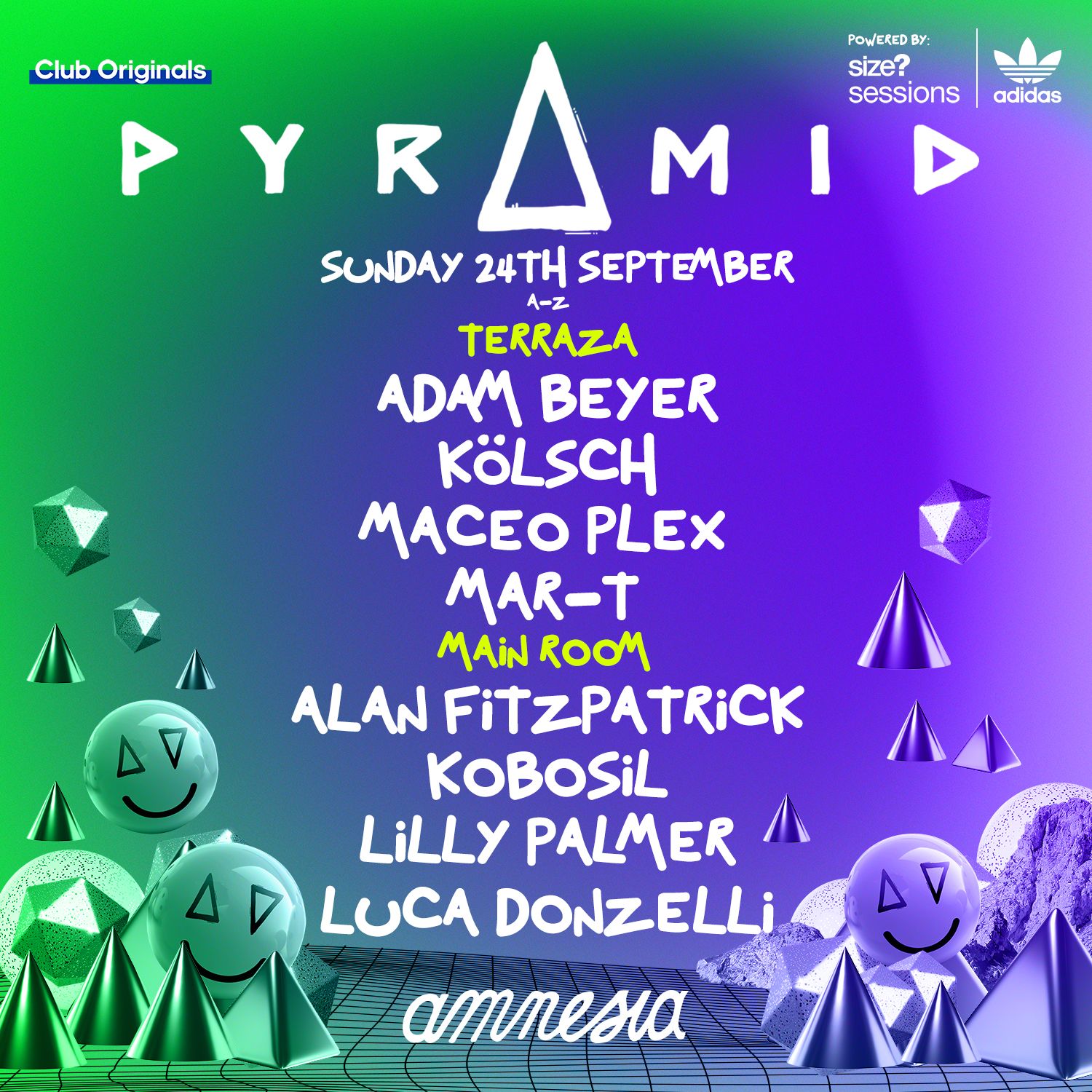 Pyramid at Amnesia Ibiza, with Adam Beyer, Maceo Plex, Mar-T, Kobosil ...