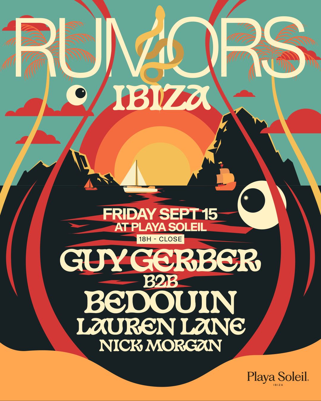 Playa Soleil Ibiza presents “Rumors” with Guy Gerber b2b Bedouin ...