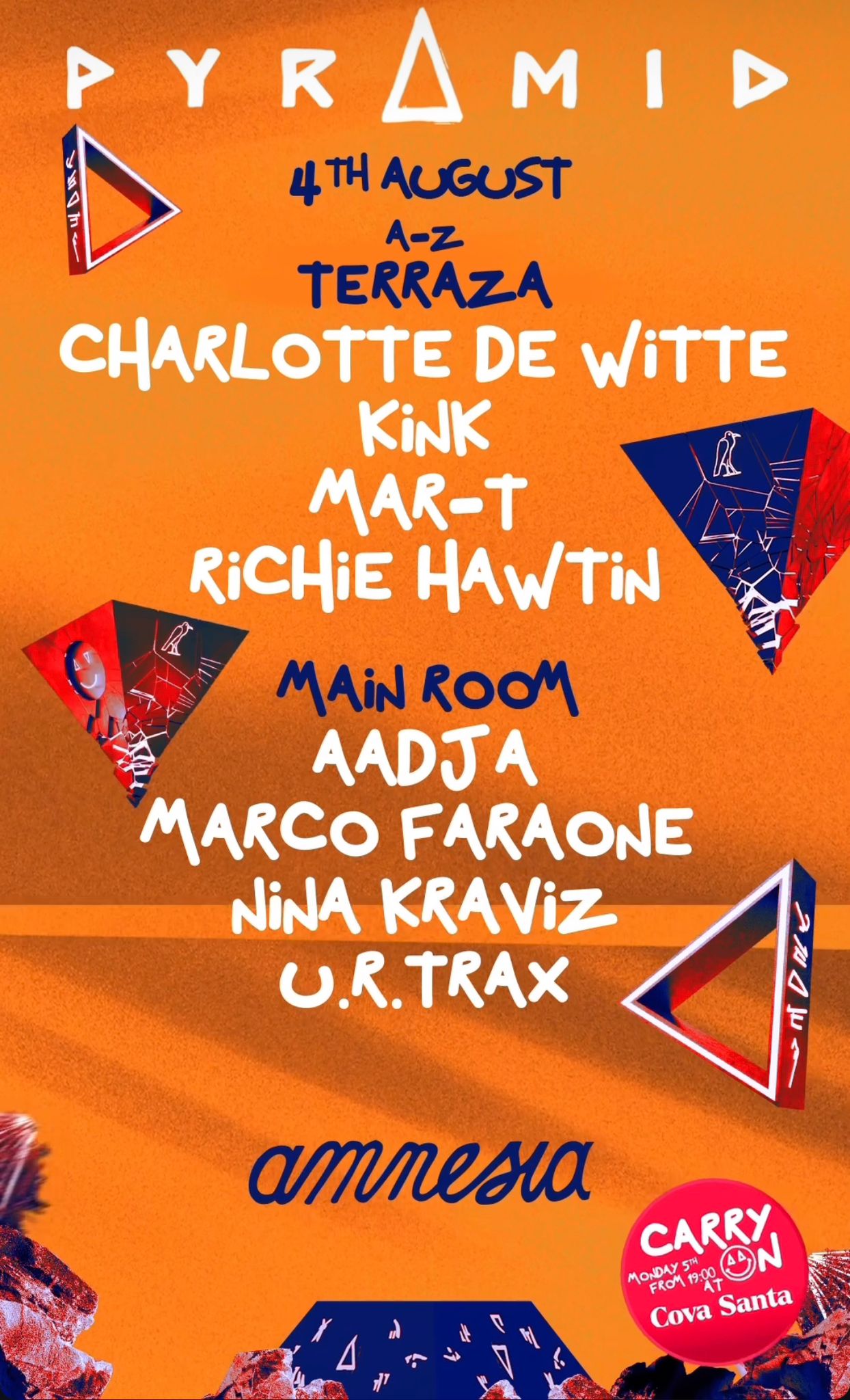 Pyramid at Amnesia Ibiza hosts Richie Hawtin, Charlotte De Witte, Nina ...