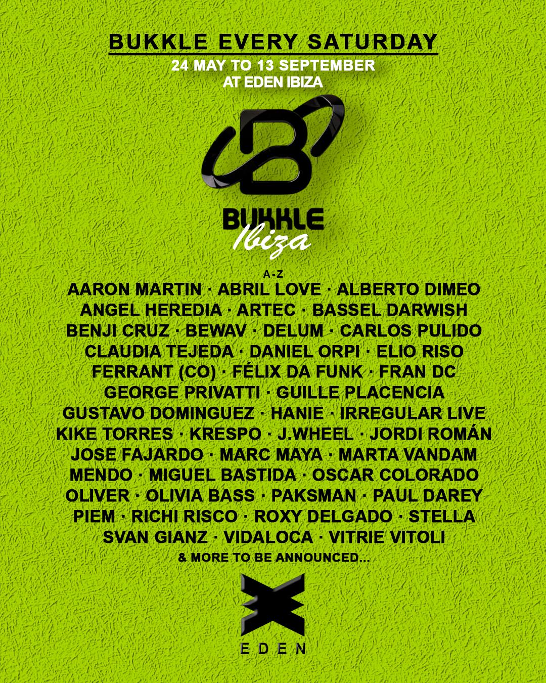 EDEN announces BUKKLE! | Ibiza by night