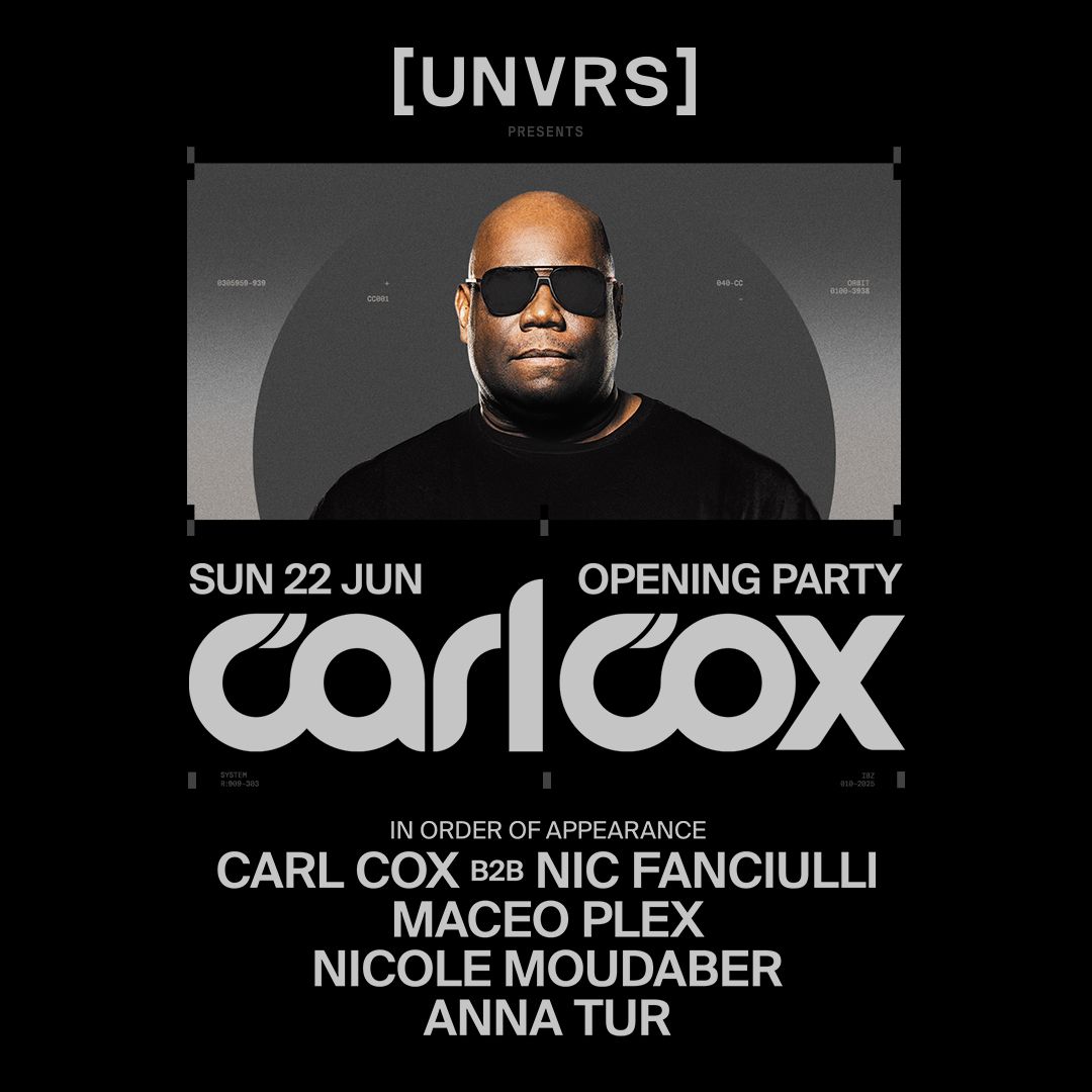 Carl Cox at [UNVRS]: the opening party 2025! | Ibiza by night
