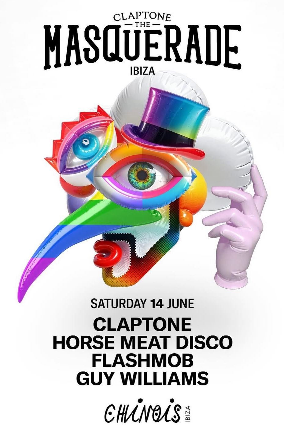 Chinois Ibiza hosts Claptone, Horse Meat Disco, Flashmob & Guy Williams! | Ibiza by night