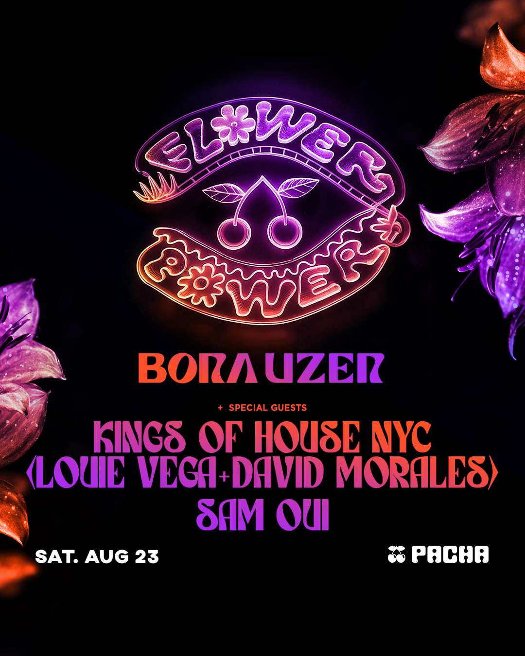 Flower Power at Pacha Ibiza hosts Louie Vega, David Morales, Bora Uzer ...