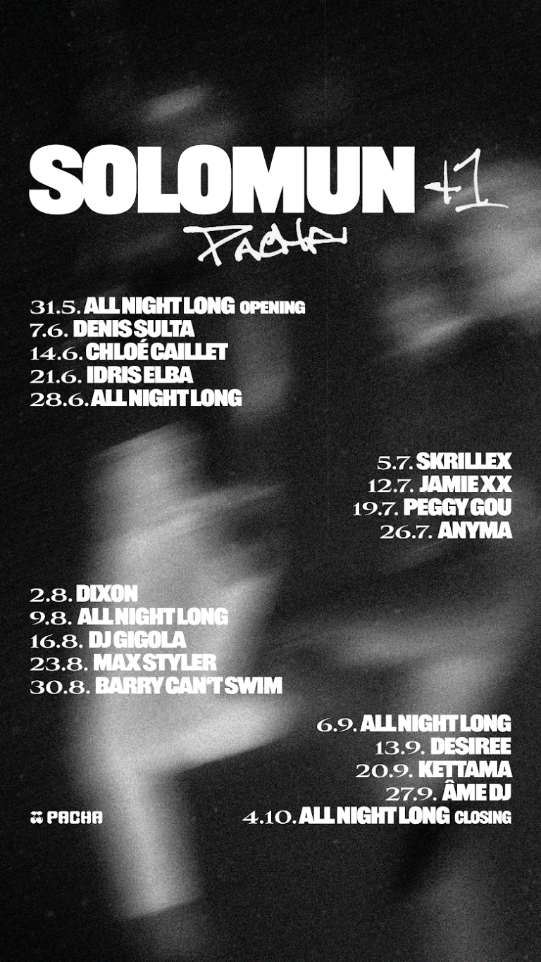 Solomun + 1 reveals season 2026 line-up at Pacha Ibiza! | Ibiza by night